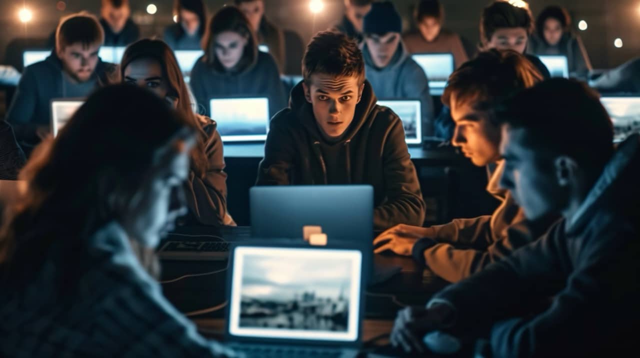 view-people-addicted-their-smartphone-looking-scrolling-through-screens ...